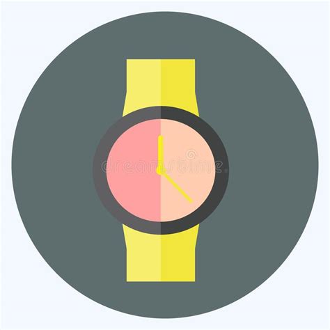 Icono De Reloj Casual En Estilo Plano De Moda Aislado En Fondo Azul Suave Stock De Ilustración