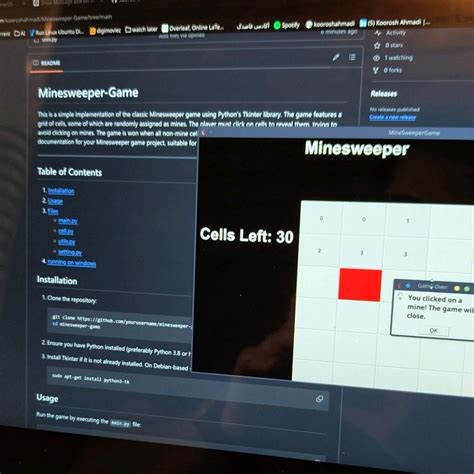 Finished Minesweeper Game With Python And Tkinter Koorosh Ahmadi Posted On The Topic Linkedin