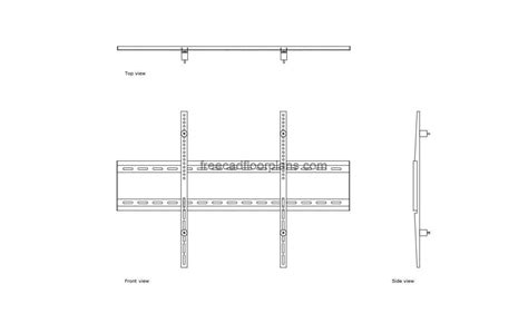 Tv Bracket Free Cad Drawings