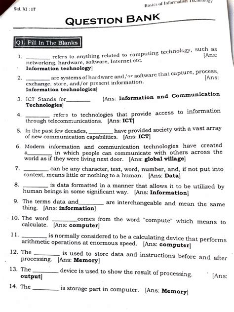 It Question Bank1st Unit Pdf Computer Data Storage Operating System