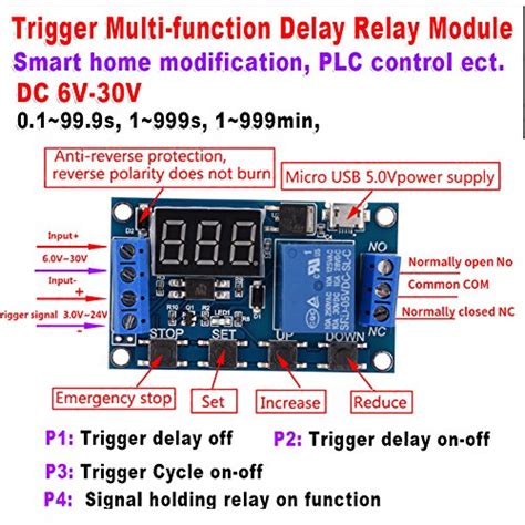 Купить Dc 6 30v Digital Led Relay Board Cycle Timing Circuit Switch