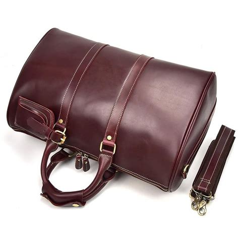 Genuine Leather Mens Cool Weekender Bag Travel Bag Duffle Bags