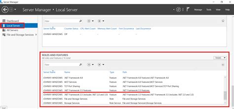 how to enable framework 3 5 using server manager in windows server