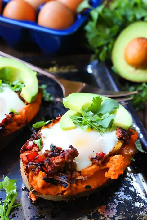 Healthy Mexican Stuffed Sweet Potatoes Recipe Wicked Spatula