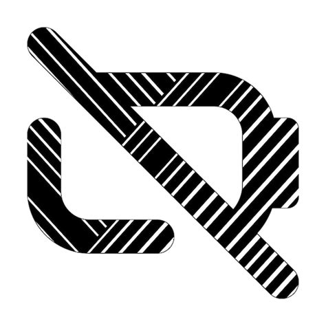 Premium Photo Battery Slash Icon Black White Diagonal Lines