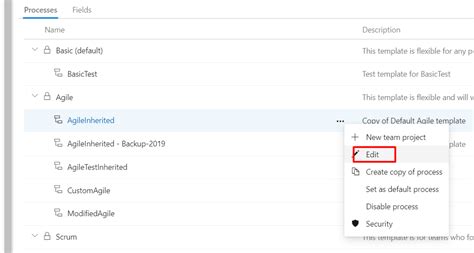 Editing Inherited Process Template In Azure Devops Azure Devops Guide
