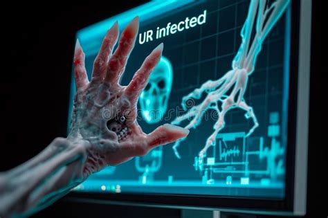 Computer Monitor Showing Virus Alert Stock Illustration Illustration Of Computer Nightclub