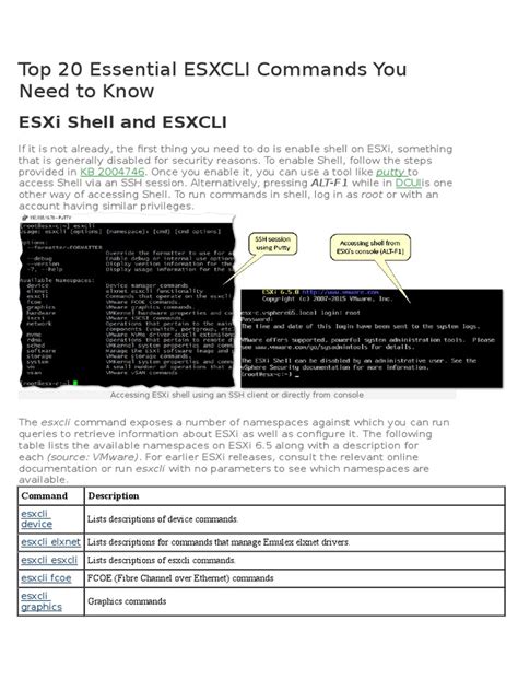 Vmware Cli Commands Pdf Command Line Interface Virtual Machine