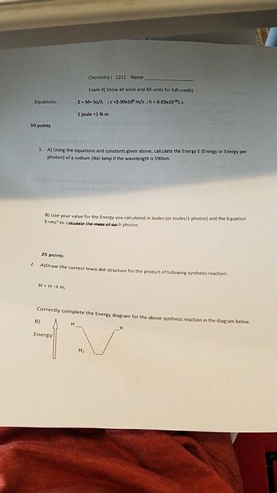 Solved Equations E Hf Hclambda C 300 Times 104