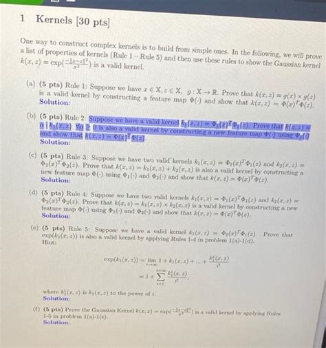 1 kernels 30 pts one way to construct complex