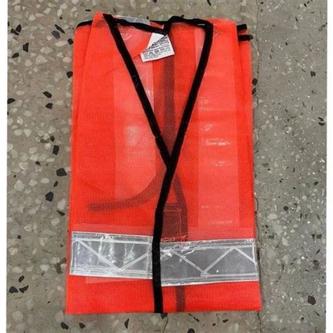 Unisex Sleeveless Orange Polyester Safety Jacket Reflector For Traffic