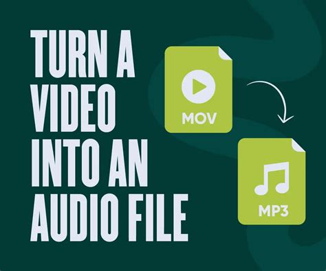 how to turn a video into an audio file [quick and free ]