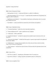 A Comprehensive Guide To Hypothesis Testing Basics Steps Course Hero