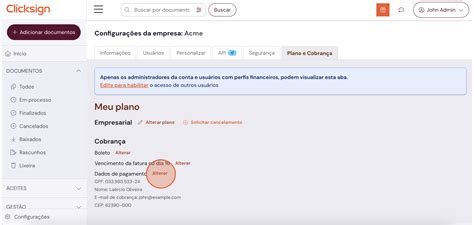 Como Alterar Os Dados De Cobrança
