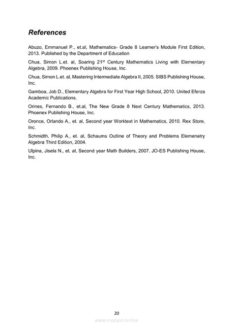 Math 8 Module 14 Illustrating Systems Of Linear Equations In Two Variables Grade 8 Modules