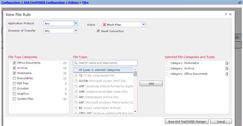 Configure The FirePOWER Module For Network Or File Control With ASDM Cisco