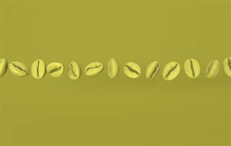 다채로운 커피 콩 3d 렌더링 배경 커피 콩의 질량을 닫습니다 맨 위 보기입니다 떠다니는 그린 커피 가득 찬에 대한 스톡 사진