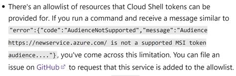 Request Could You Please Add Purview To Cloud Shell Token Allowlist · Issue 122 · Azure