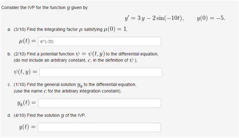 Solved Consider The Ivp For The Function Y Given By 3y 2