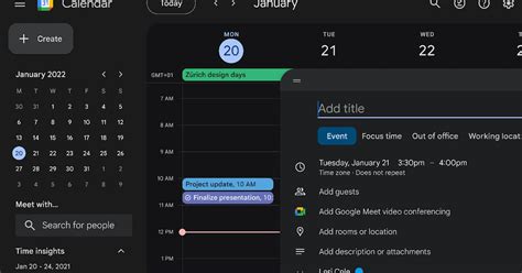 Google Calendar Gets A Redesign And Dark Mode The Verge