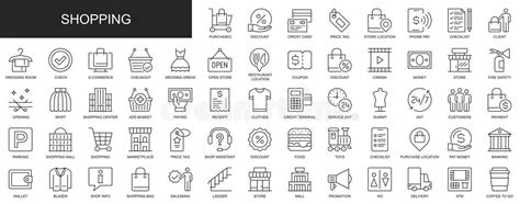 Store Thin Line Stock Illustrations 40412 Store Thin Line Stock Illustrations Vectors