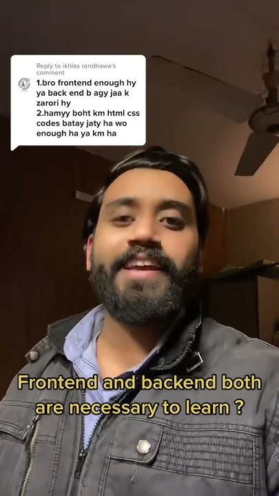 Frontend And Backend Both Are Necessary For Job Coding Jobs Webdevelopment Youtube