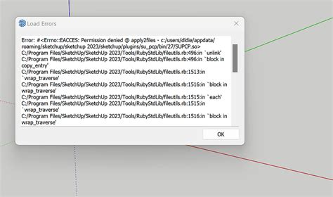Load Errors On Launch Pro SketchUp Community