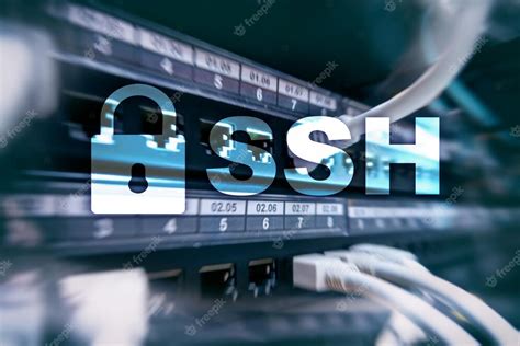premium photo ssh secure shell protocol and software data protection