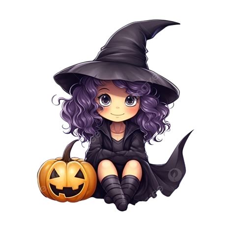 달에 앉아 귀여운 마녀와 함께 해피 할로윈 할로윈 호박 해피 할로윈 유령 같은 Png 일러스트 및 이미지 에 대한 무료