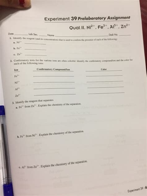 Solved Experiment Prelaboratory Assignment Qual Il Ni Chegg