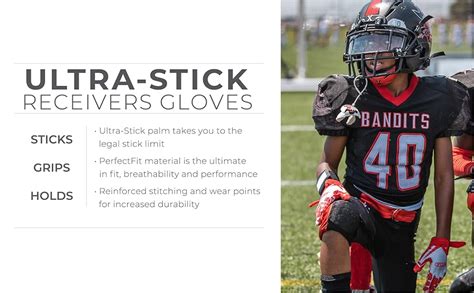 Battle Sports Ultra Stick Wide Receiver Football Gloves