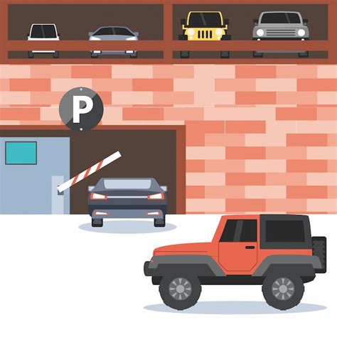 주차장 일러스트 이미지 Freepik에서 무료 다운로드