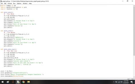 Python Program To Trigonometry Graph Gui App Using The Python Tkinter Kashipara