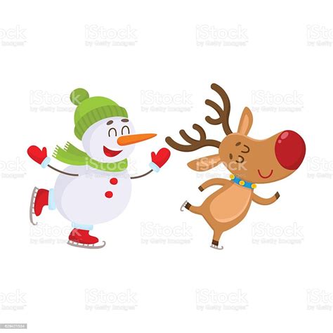 스카프에 크리스마스 순록모자와 장갑을 끼고 있는 노우만 12월에 대한 스톡 벡터 아트 및 기타 이미지 12월 겨울 계절 Istock