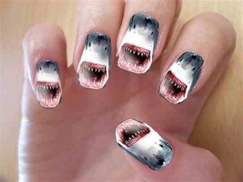 Shark Nail Art Nails Nail Designs Toe Nail Art
