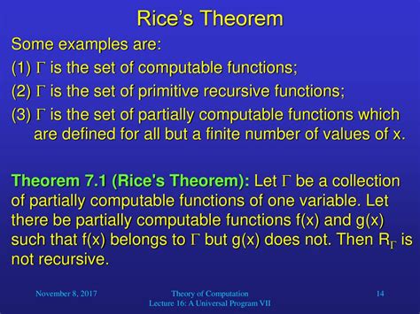 Theory Of Computation Lecture 16 A Universal Program Vii Ppt Download
