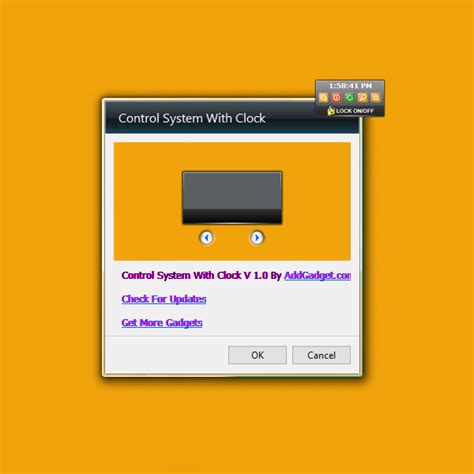 Control System With Clock Settings Win10gadgets