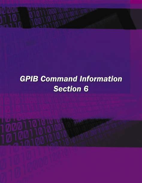 Gpib Commands Section Jfw Industries