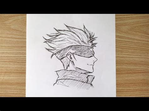 HOW TO DRAW Gojo Satoru Side View Face Jujutsu Kaisen Anime Easy