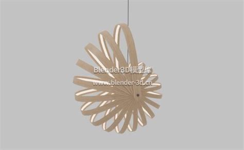 Blender 鹦鹉螺形吊灯3d模型素材资源免费下载 Blender3d模型库