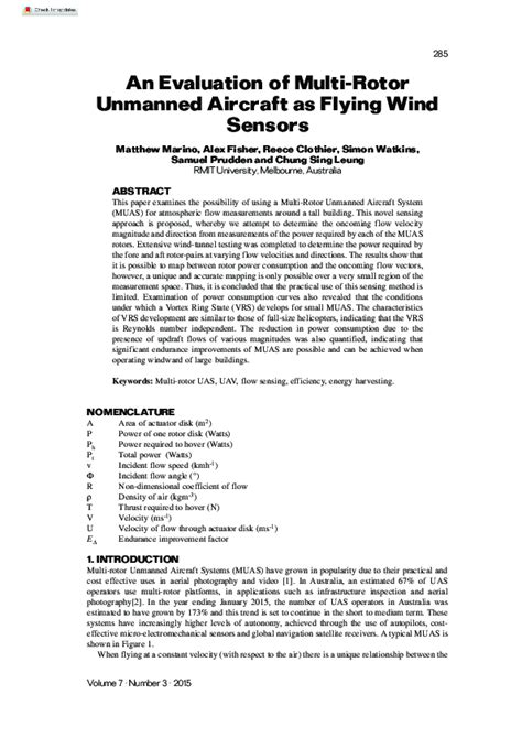 Pdf An Evaluation Of Multi Rotor Unmanned Aircraft As Flying Wind Sensors