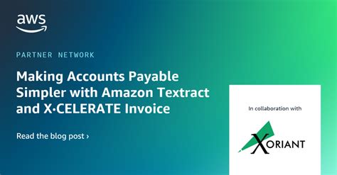 Making Accounts Payable Simpler And Faster With Amazon Textract Based X·celerate Invoice Aws
