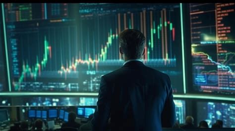 premium ai image arafed view of a man in a suit looking at multiple