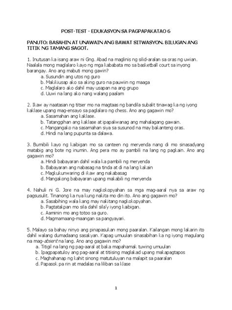 Test Paper Esp 6 Pdf