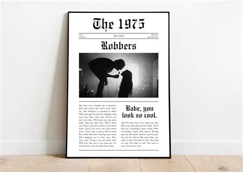 The 1975 Robbers Poster Sold By Orange Sheep Jessalyn Sku 84014276 Printerval