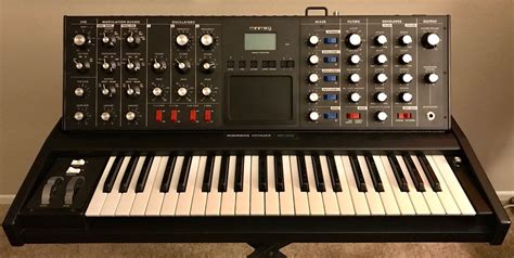 Matrixsynth Moog Minimoog Voyager Electric Blue Keyboard Synthesizer