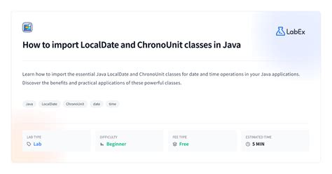 How To Import Localdate And Chronounit Classes In Java Labex