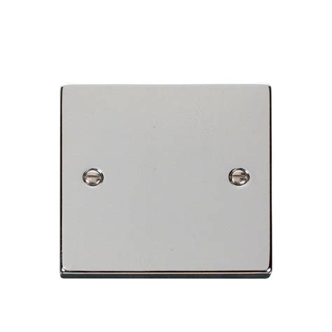 Vpch060 Scolmore 1 Gang Blank Plate Polished Chrome Superlec Direct