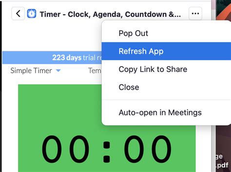 How Can I Refresh The Timer App Bluesky