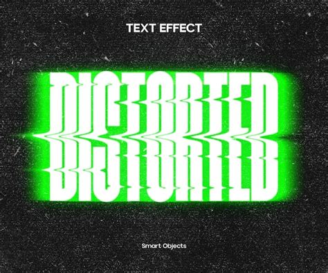 Premium Psd Distorted Text Effect